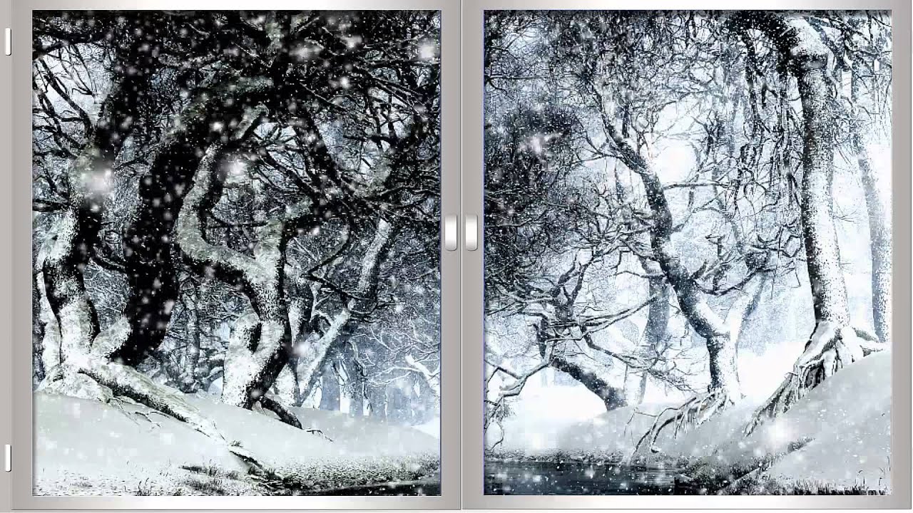 Футаж *Snow outside the window* - YouTube
