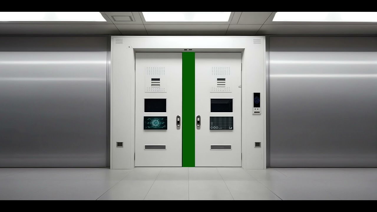 Spaceship door #8 (Opening & closing) | 4K | Royalty Free Green Screen ...