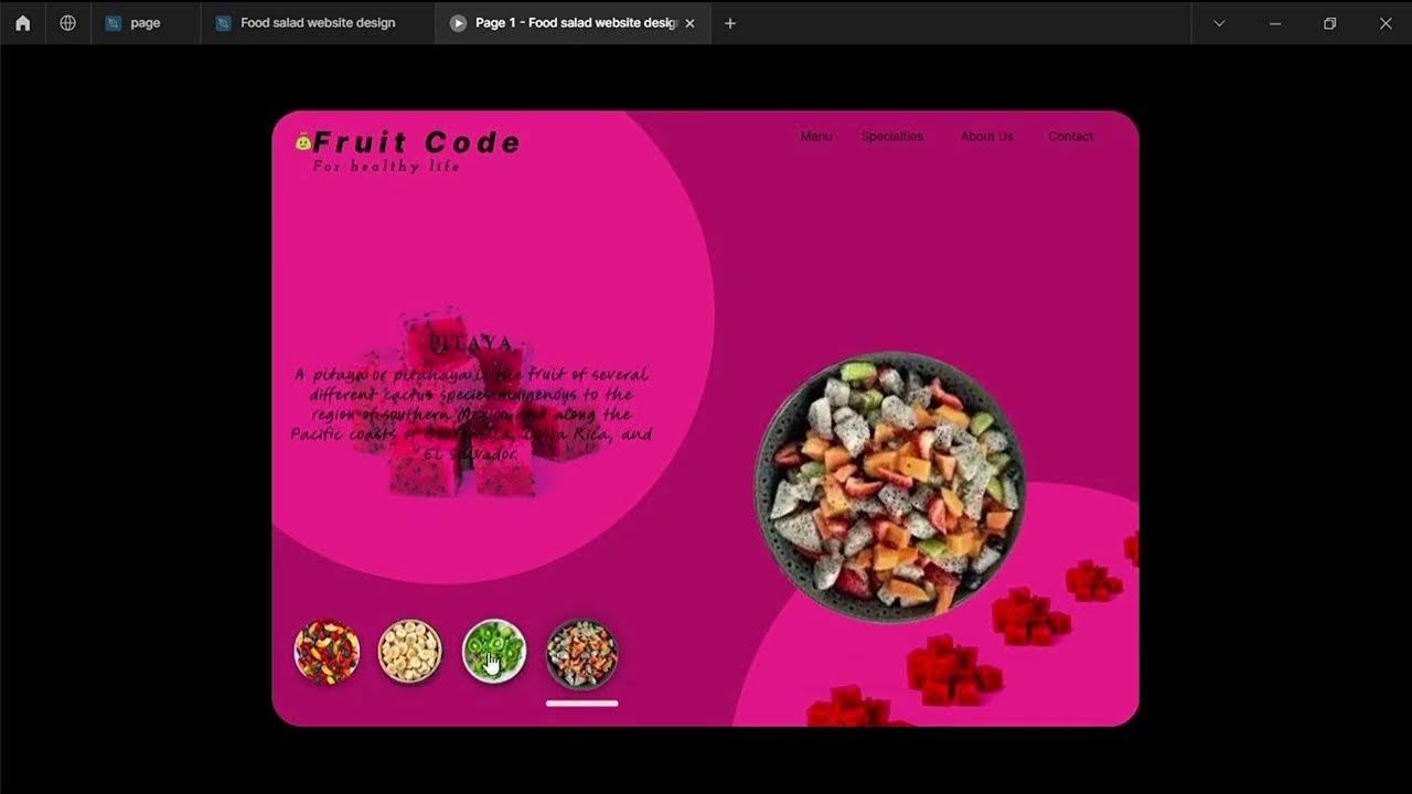 Fruit Card Design in Figma. 3D Carousel in Figma Using Smart Animate | Prototyping Tutorial ...