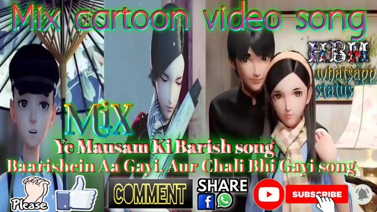 barish song//barish cartoon song//barish cartoon video song - YouTube