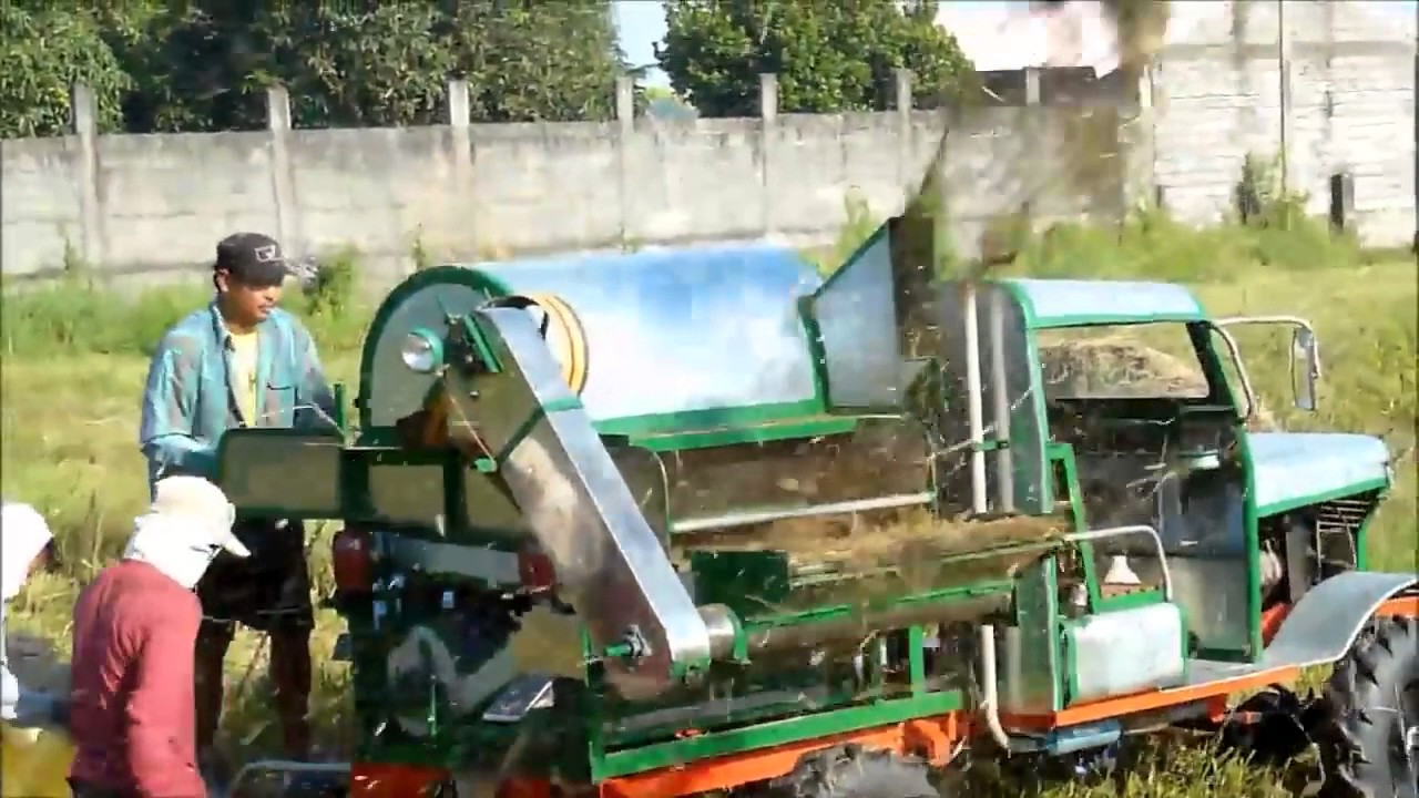 Rice Thresher Machine - YouTube