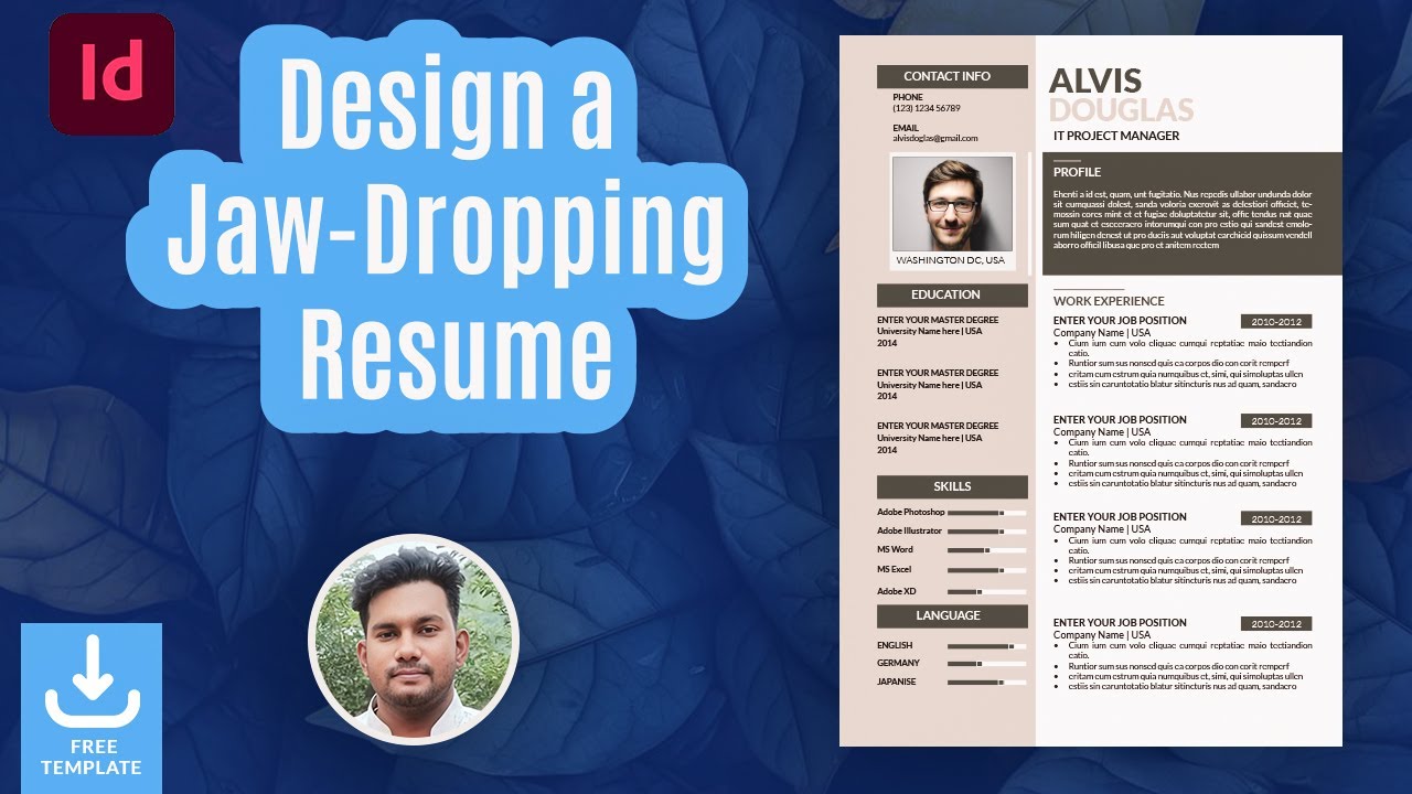 Design a Jaw-Dropping Resume in Adobe InDesign - Step-by-Step Tutorial ...