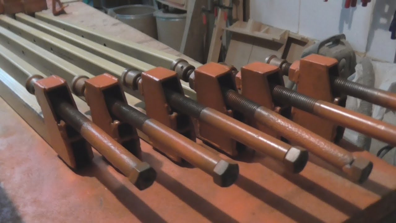 #2 60sec long Bar clamps DIY / ваймы для себя - YouTube