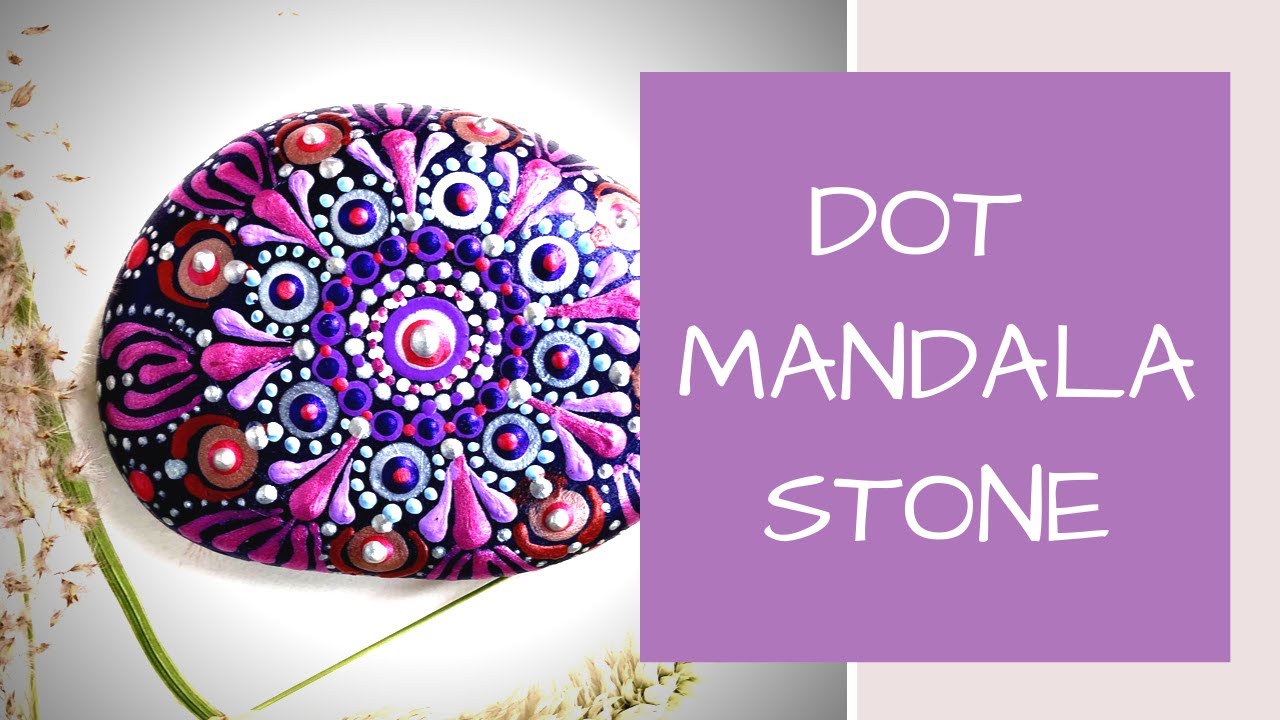 Easy dot mandala stone painting. how to paint a rock mandala step by ...