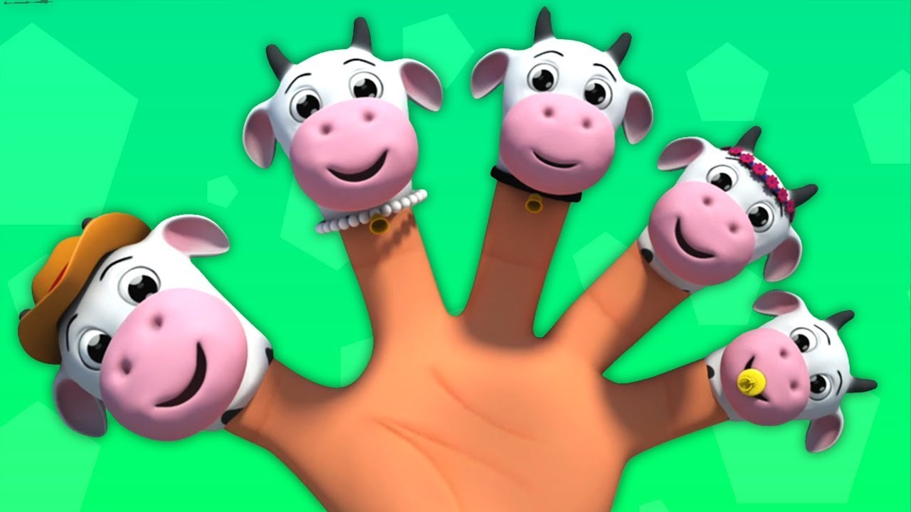 rodzina palców krów | piosenka dla dzieci | rymowanki | Cow Finger ...