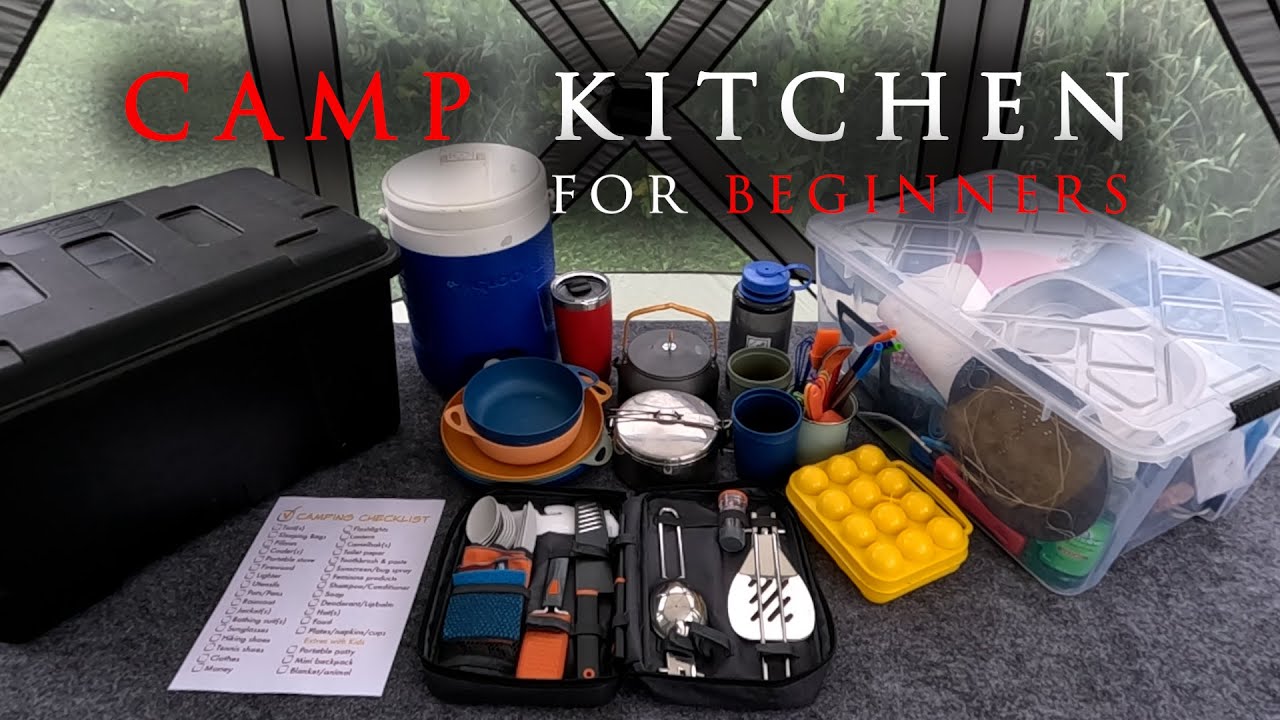 CAMP KITCHEN IDEAS for beginner CAMPERS - YouTube