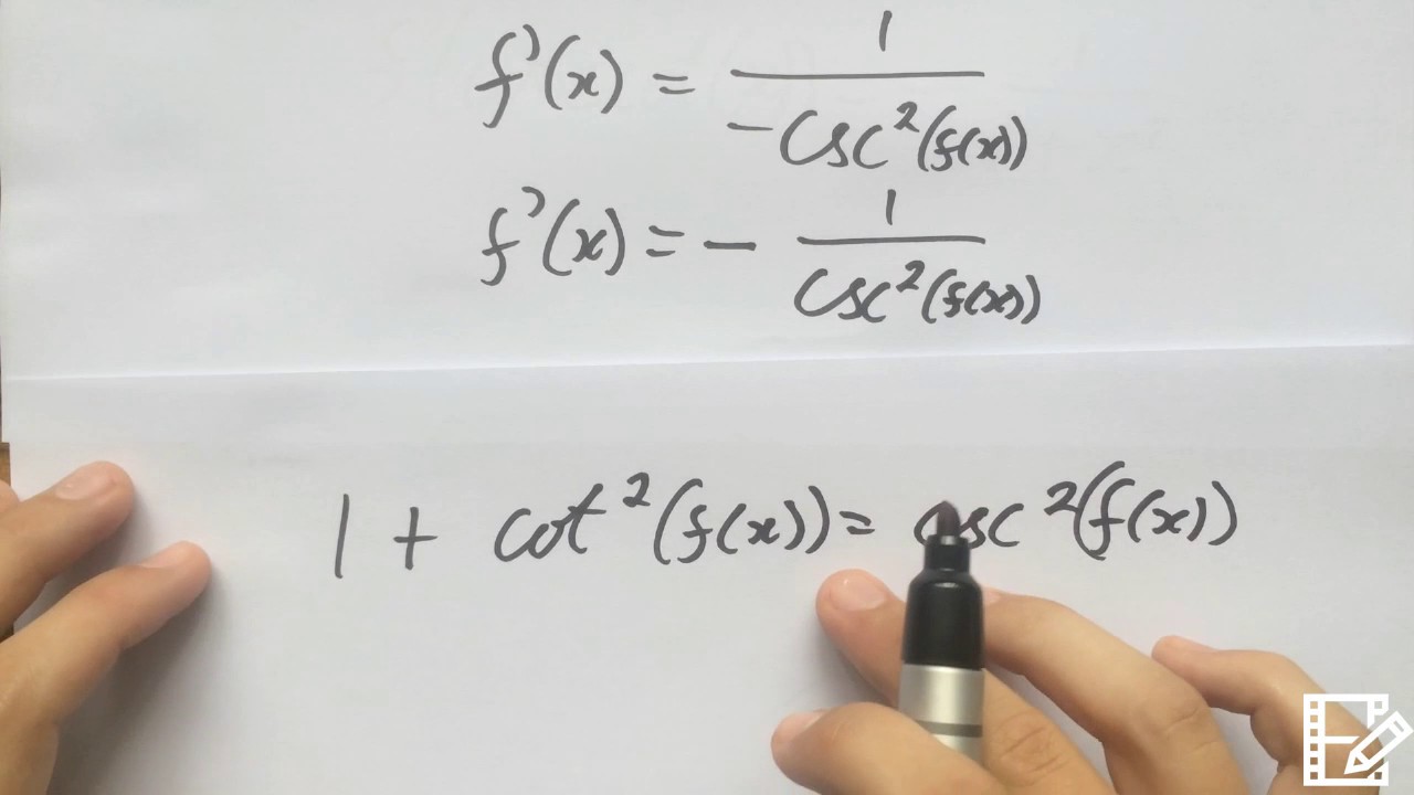 Derivatives - Proof - f'(arccot(x)) - YouTube
