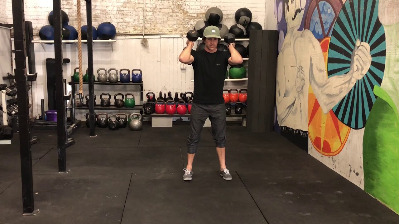 Dumbbell Front Racked Squat - YouTube