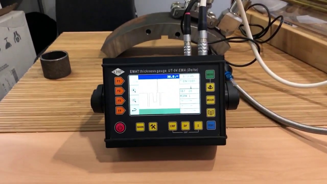 EMAT Thickness Gauge B-scan for hot surfaces - YouTube