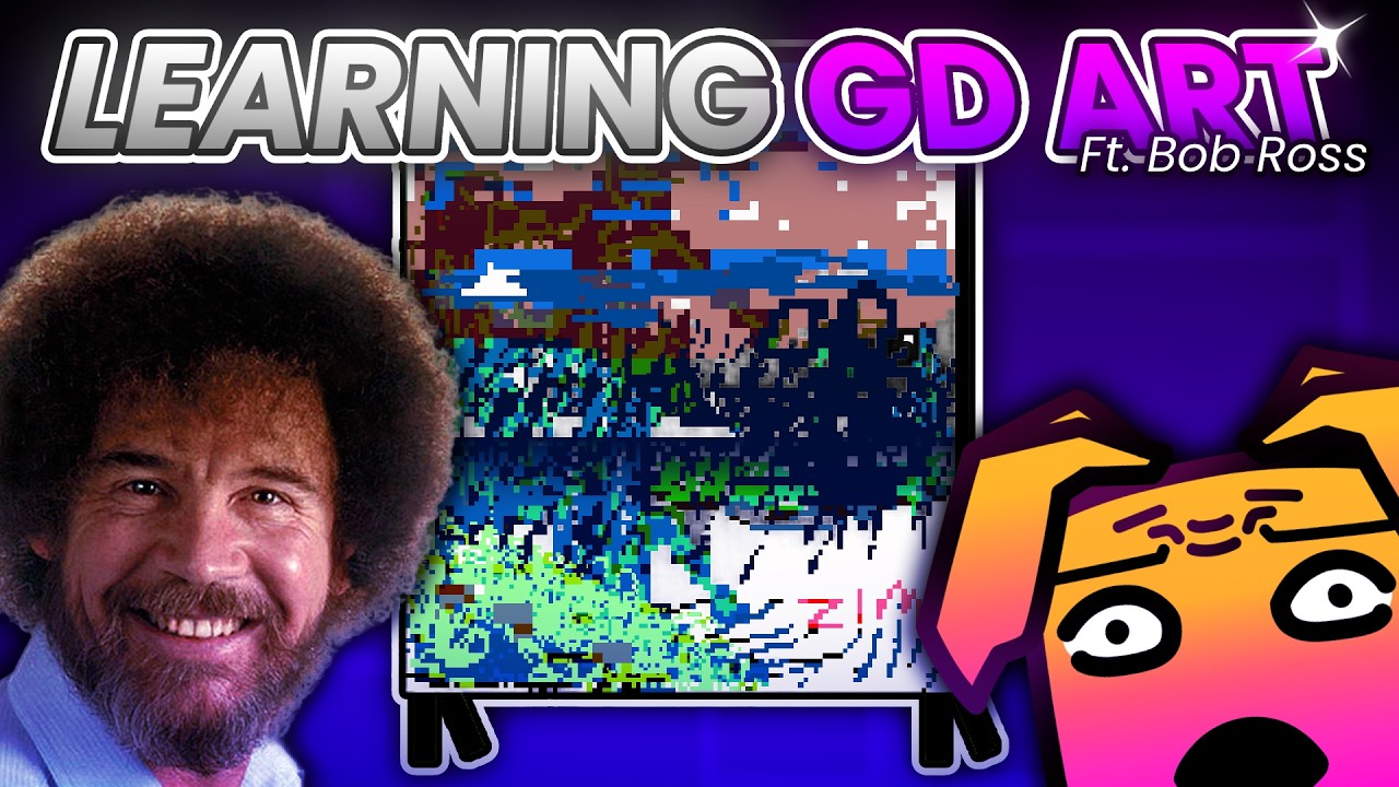 I Recreated Bob Ross' Art in Geometry Dash - YouTube