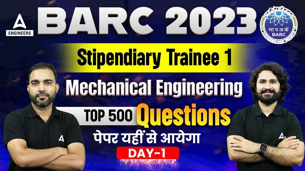 BARC Previous Year Question Paper | BARC Stipendiary Trainee Category 1 ...