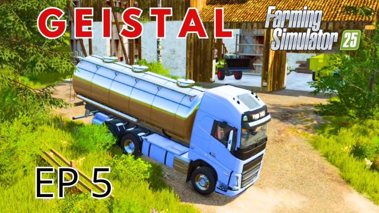 Selling our first shipment of milk - FS25 - EP 5 - Geistal - YouTube