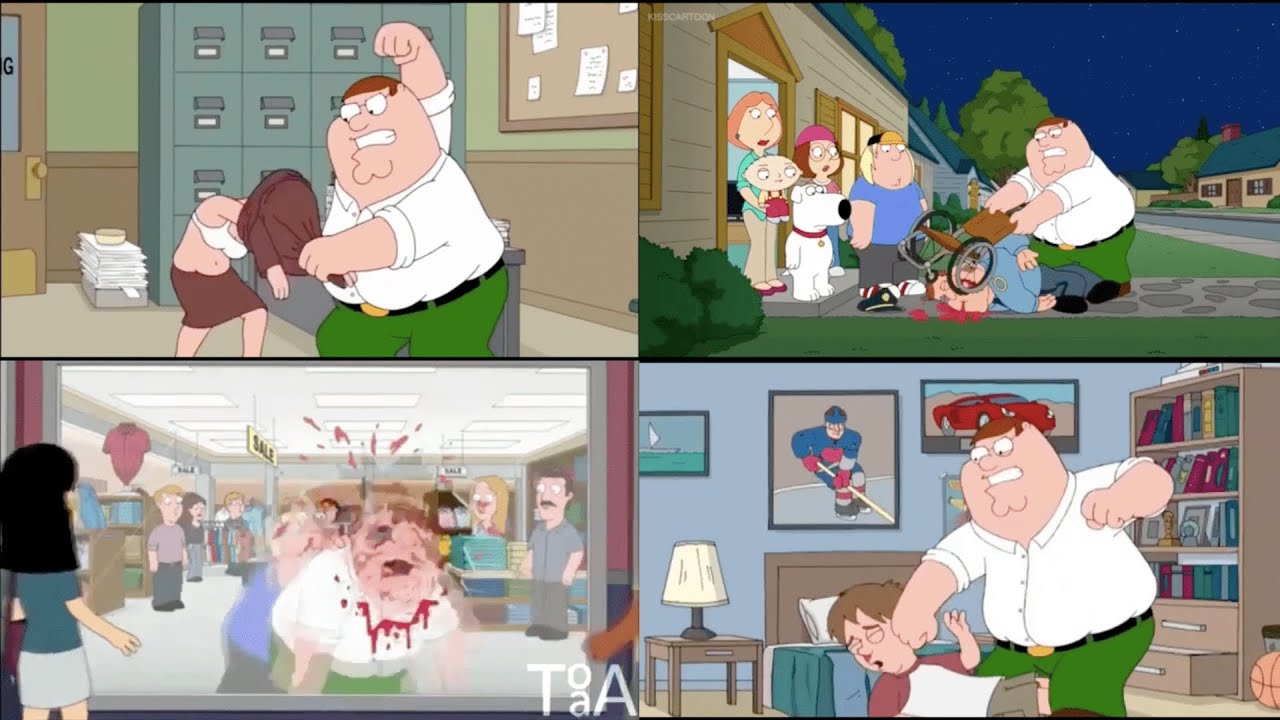 Everyone Getting Beat Up in Family Guy (Compilation) - YouTube