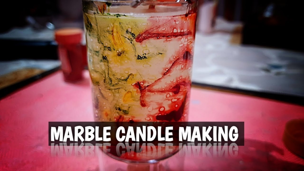 DESIGNER CANDLE IN JUST ONE STEP | CANDLE MAKING | MARBLE CANDLE - YouTube