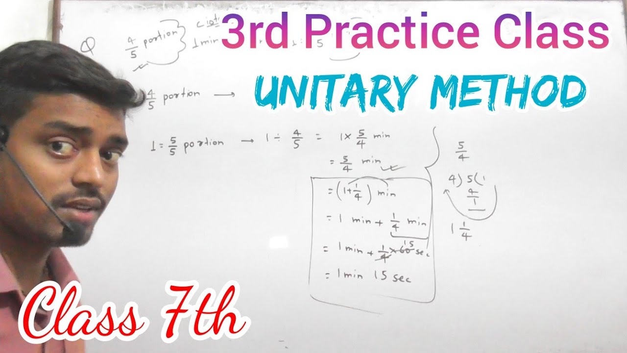 Math DAY 74 || 3rd Practice Class | Class 7th | Unitary Method # ...