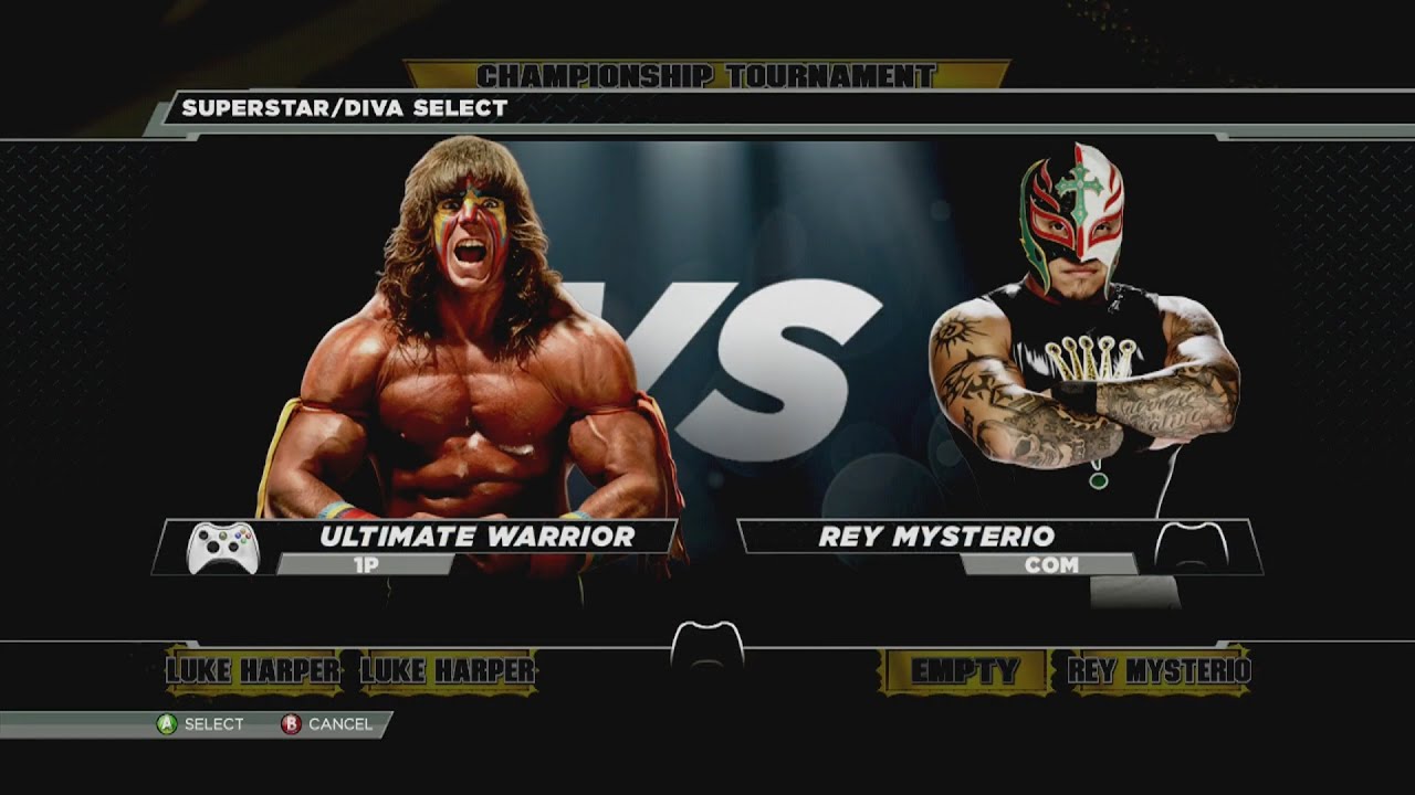 WWE 2K15 Ultimate Warrior VS Rey Mysterio TOURNAMENT GOLD RUSH ...
