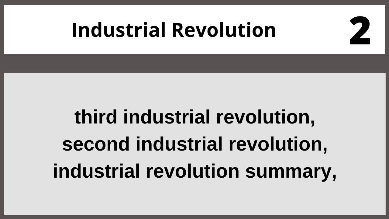 Industrial Revolution HUM 320 LECTURE 02 - YouTube