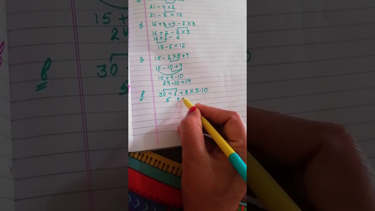 Class 5th Ex 3F Q - 1 Simplification - YouTube