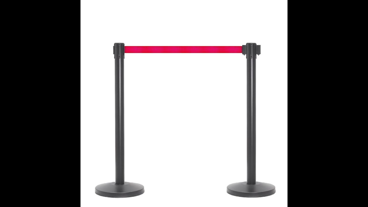 2pcs pack retractable belt stanchion, easy assembling, no tools ...