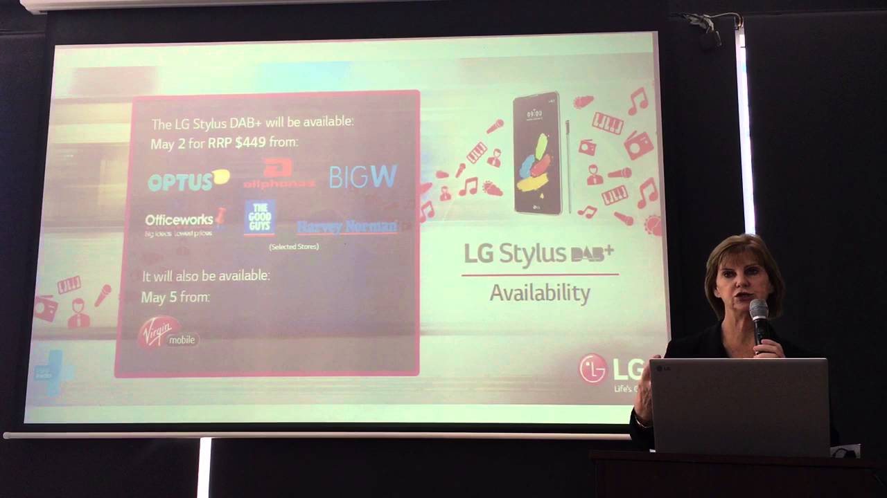 LG Stylus DAB+ Radio launch in Australia - YouTube