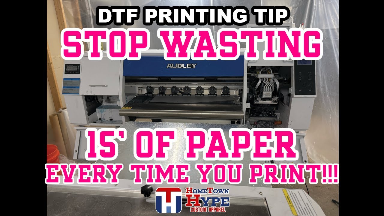 Stop wasting DTF Paper! Save money by using this trick - YouTube