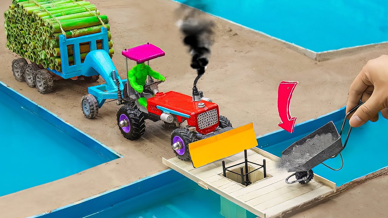 Top the most creatives science projects! DIY mini tractor trolley heavy ...