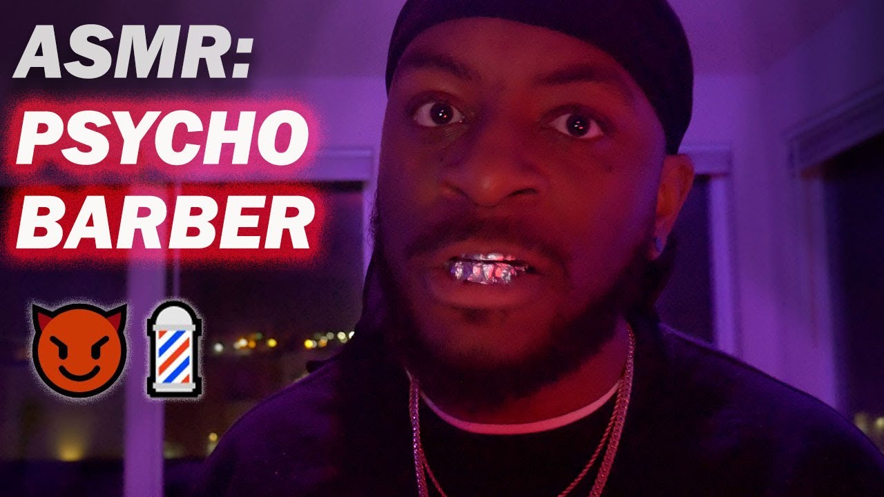 *ASMR* MANIAC BARBER 😈 in Criminal Underground Barbershop (Haircut ...