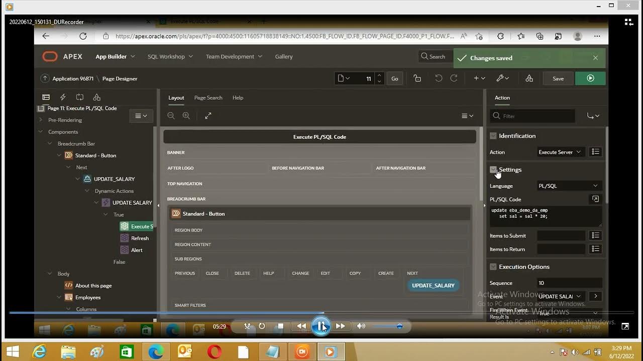 Dynamic action with update record || oracle apex || Nadeem Info Tech - YouTube