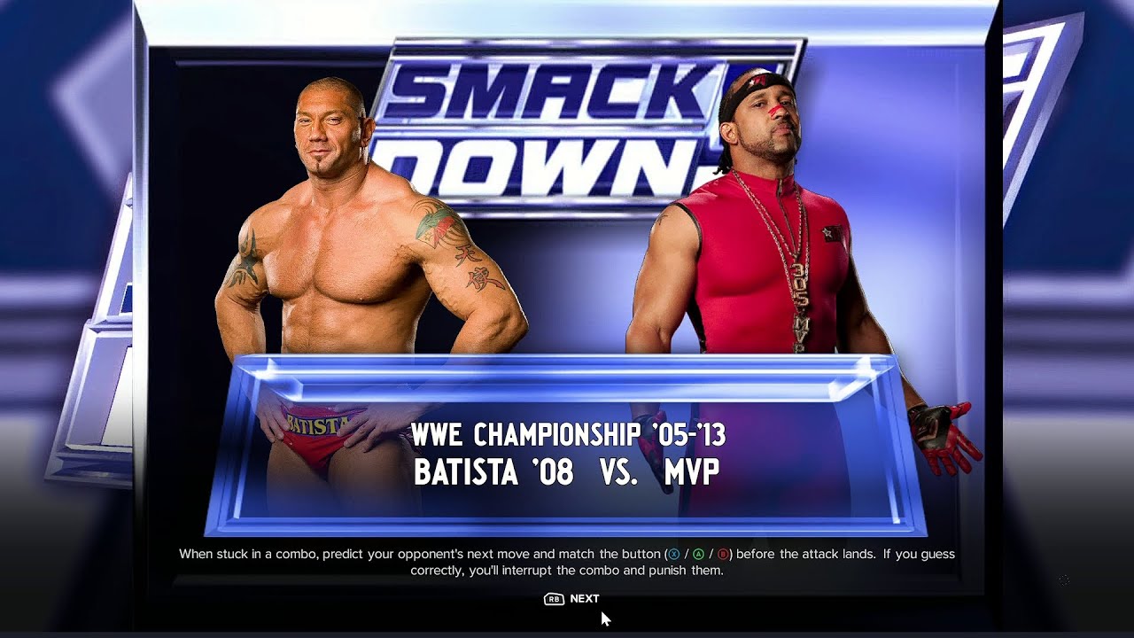 WWE 2K24 Batista Vs MVP Tables Match - YouTube