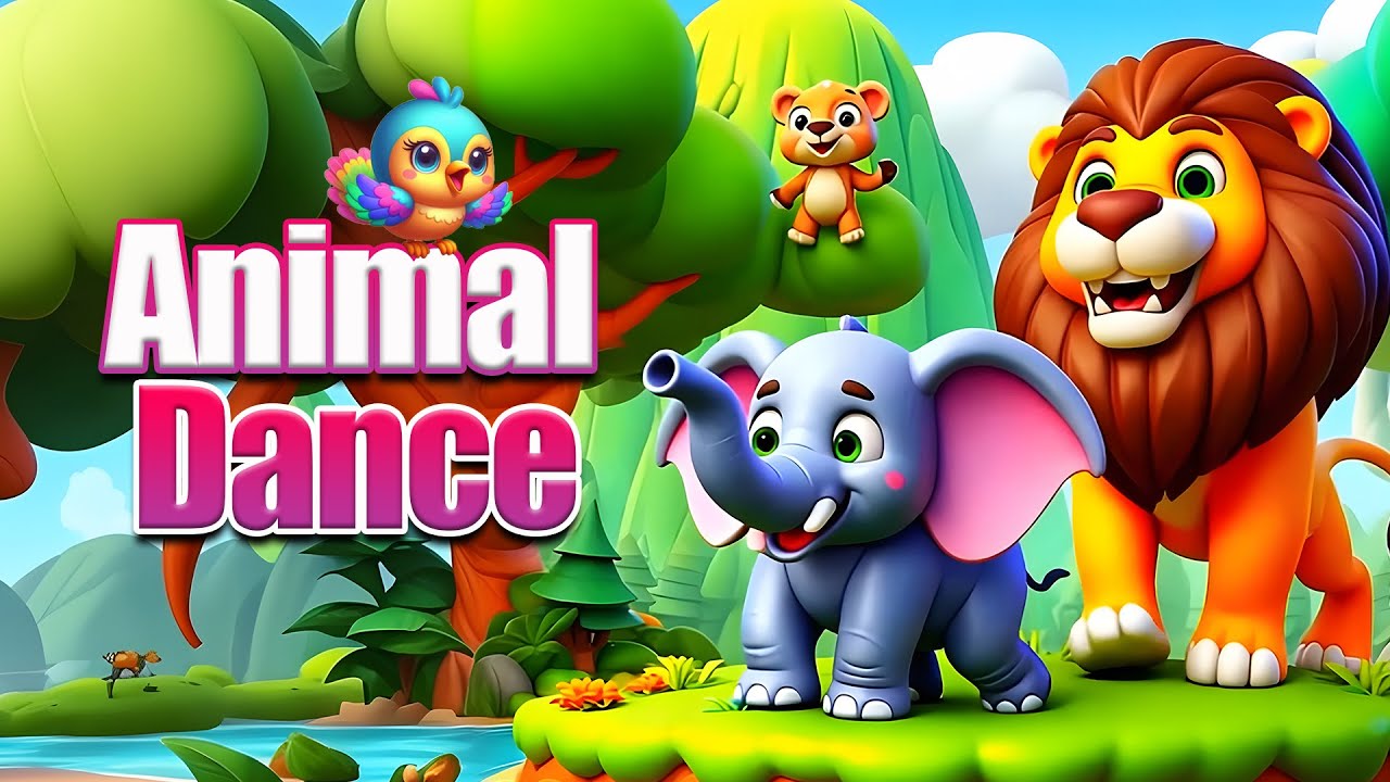 Animal Dance Party 🎶 | Fun Animated Nursery Rhyme for Kids | Dance ...