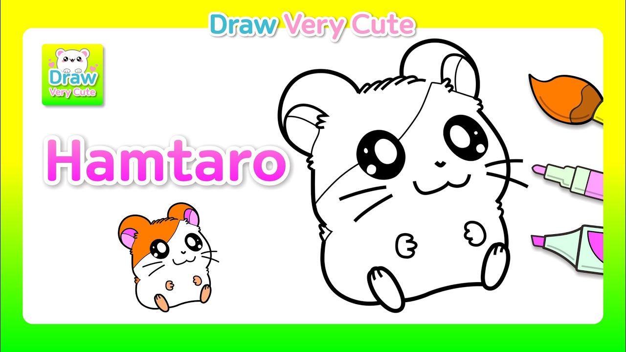 how to draw hamtaro drawing and coloring cute anime characters draw ...