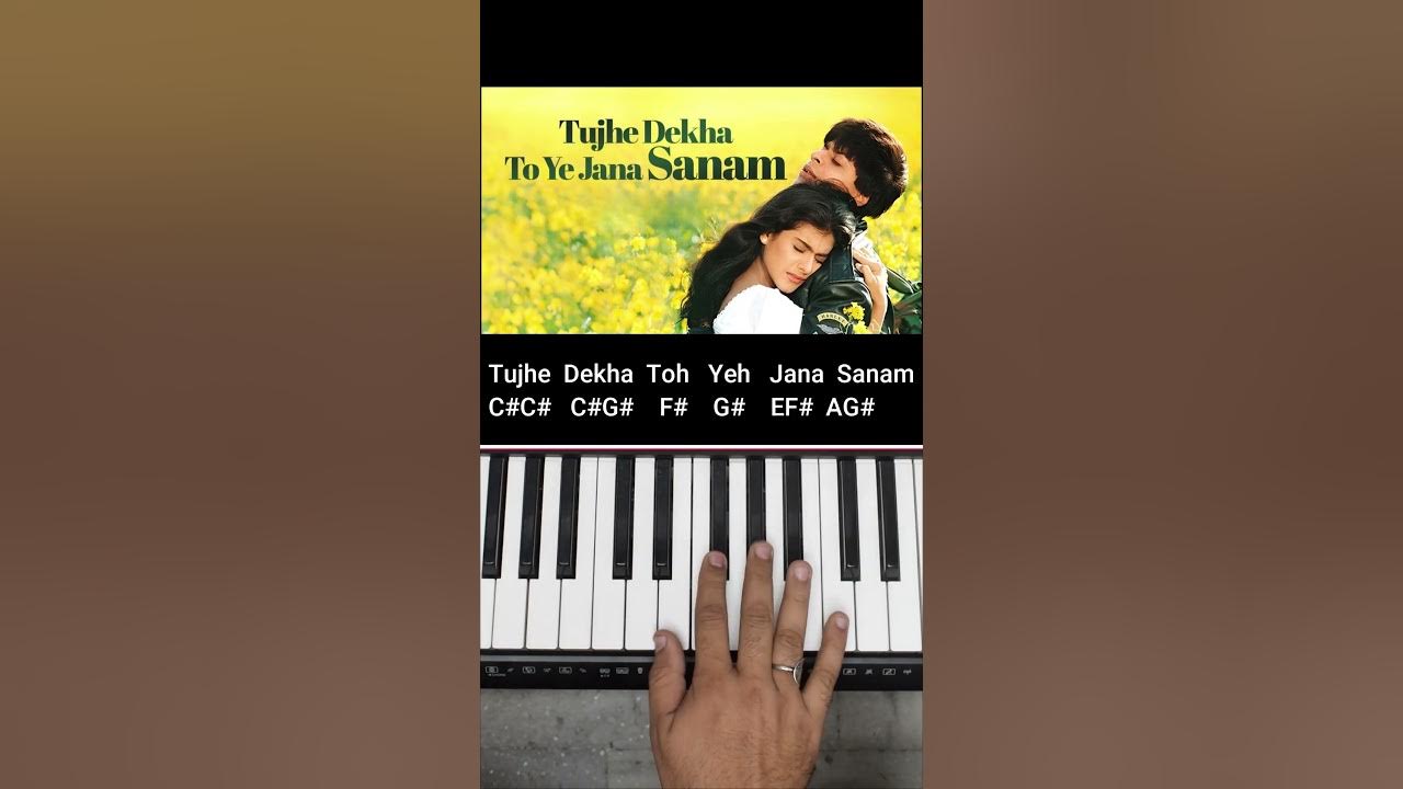Tujhe Dekha Toh Yeh Jana Sanam - Easy Piano Tutorial | #harmoniumguru - YouTube