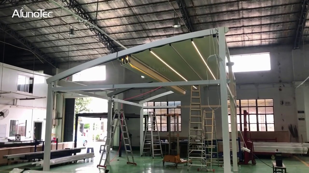 Retractable Awning Factory Fitting Finished Product - YouTube