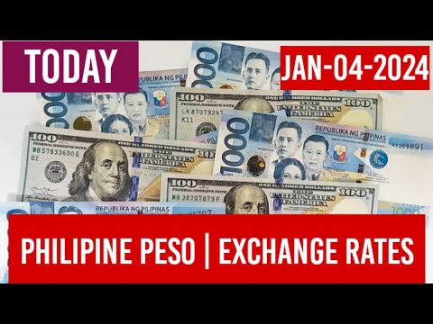 Philippine peso exchange rate today January 04,2024usd to php #USDPHP ...