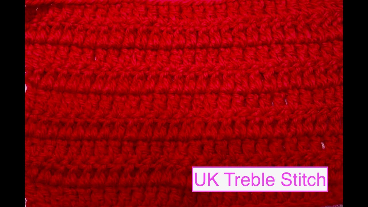 UK Treble Crochet Stitch by Candyfloss Crochet Co. - YouTube