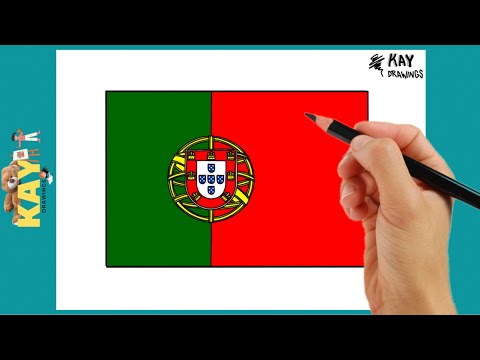 How To Draw Flag of PORTUGAL 🇵🇹