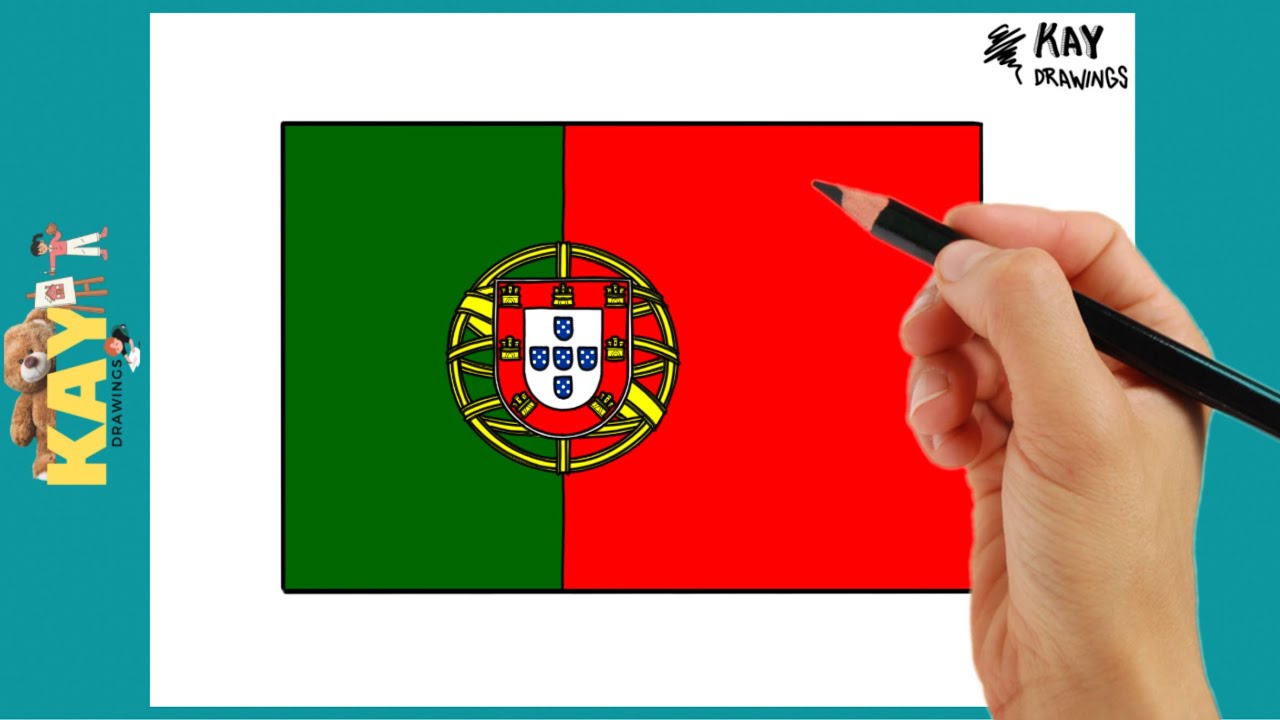 How To Draw Flag of PORTUGAL 🇵🇹 - YouTube
