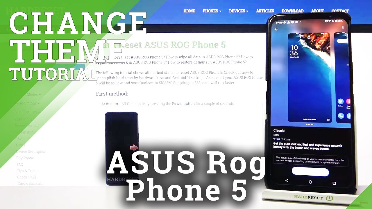 Asus Rog Phone 5 - Check All Available Device Themes! - YouTube