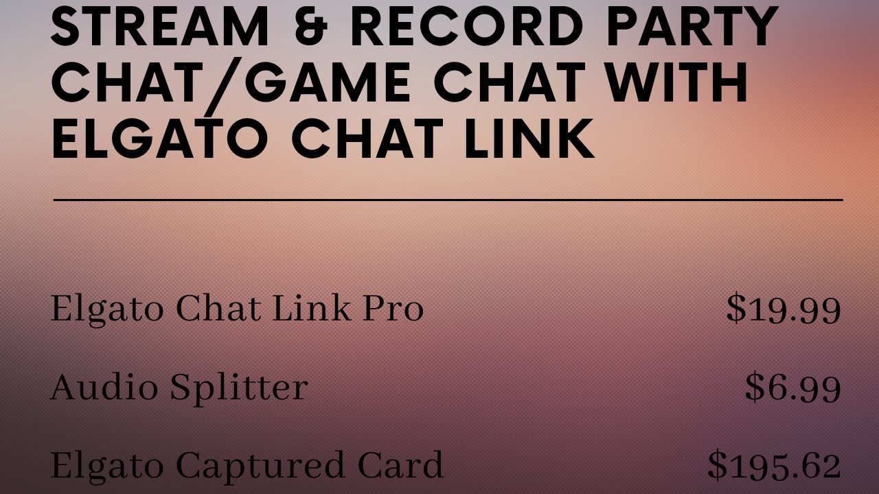 Elgato Chat Link Setup Guide *RECORD ALL AUDIO* - YouTube