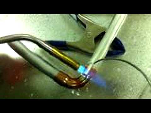 aluminum to copper line set soldering - YouTube