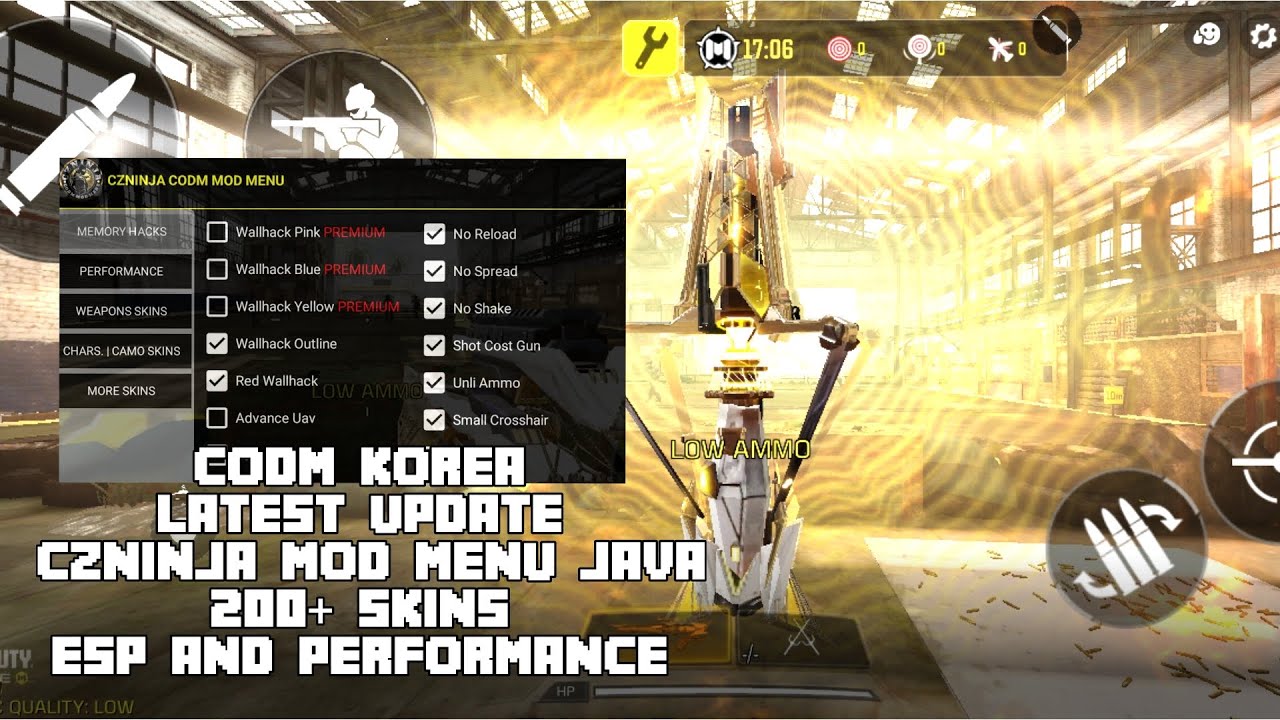 CODM KOREA 1.7.47 CZNINJA JAVA MOD MENU | 200+ SKINS | | ESP AND MORE ...
