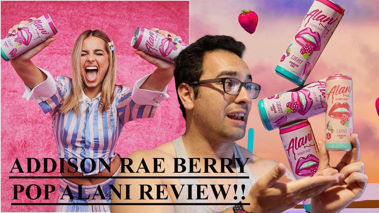 ALANI: ADDISON RAE BERRY POP FLAVOR REVIEW!! #alani #addisonrae #review ...