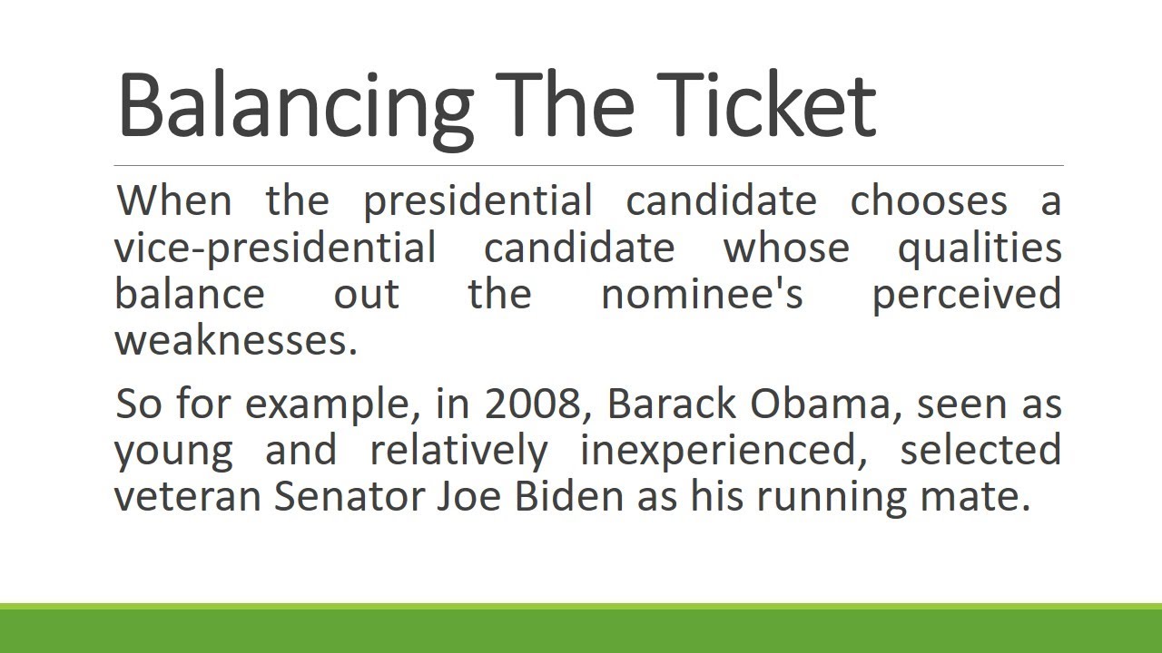 Balancing the Ticket in Hindi and Urdu || US Politics Glossary || PPSC ...