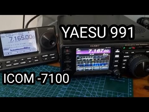 ICOM IC-7100 with YAESU FT991A - YouTube