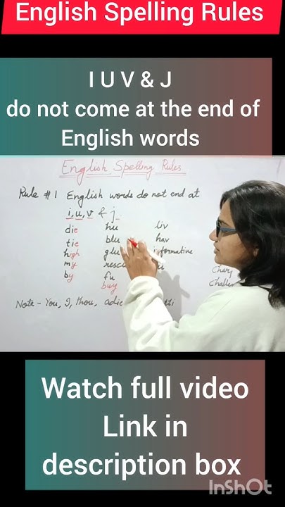 One Minute Spelling Trick 📚|| No रटना || I,U,V,& J not end English ...