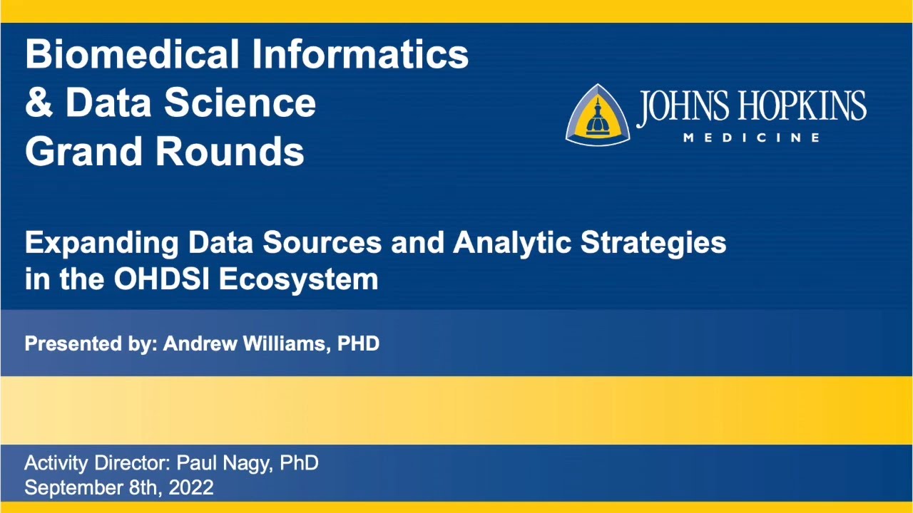Dr. Andrew Williams and Expanding Data Sources & Analytic Strategies in ...