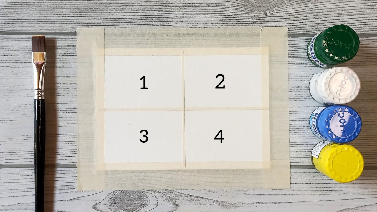 4 different types poster colour painting ideas easy/#120/ poster colour ...