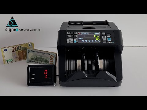 Sigma SC8000 Para Sayma Makinesi | TL Karışık Sayım - Sahte Para Kontrolü (2025 Model)