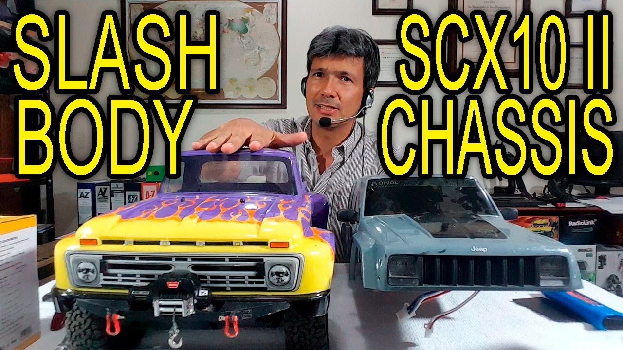 How I fitted a Traxxas Slash Body on a SCX10 II Chassis - SCX10 II Ford ...