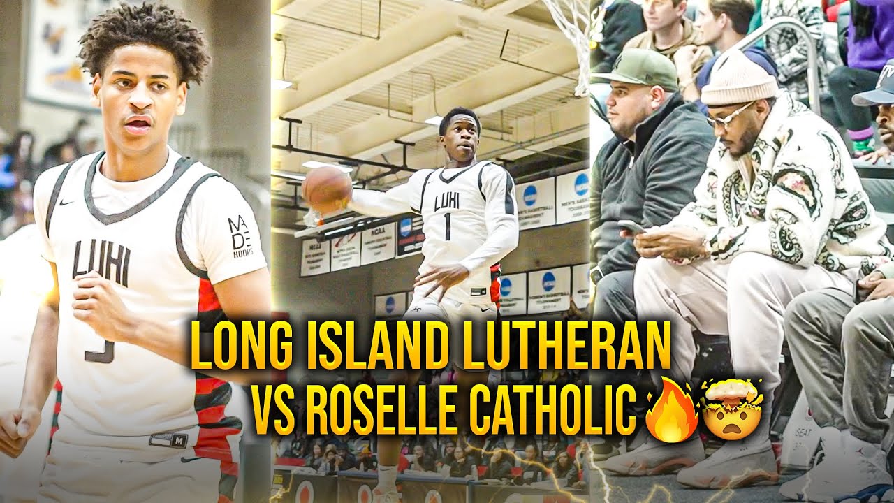 Carmelo Anthony Watches Kiyan Anthony, V. J. Edgecombe & LUHI vs ...